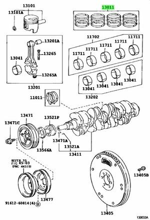 13013-75080 Ring Set, Piston, Toyota