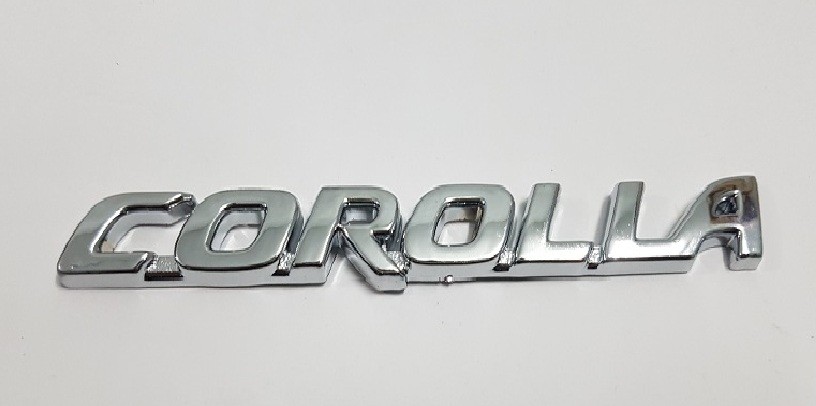 Car Monogram Logo COROLLA Body Silver